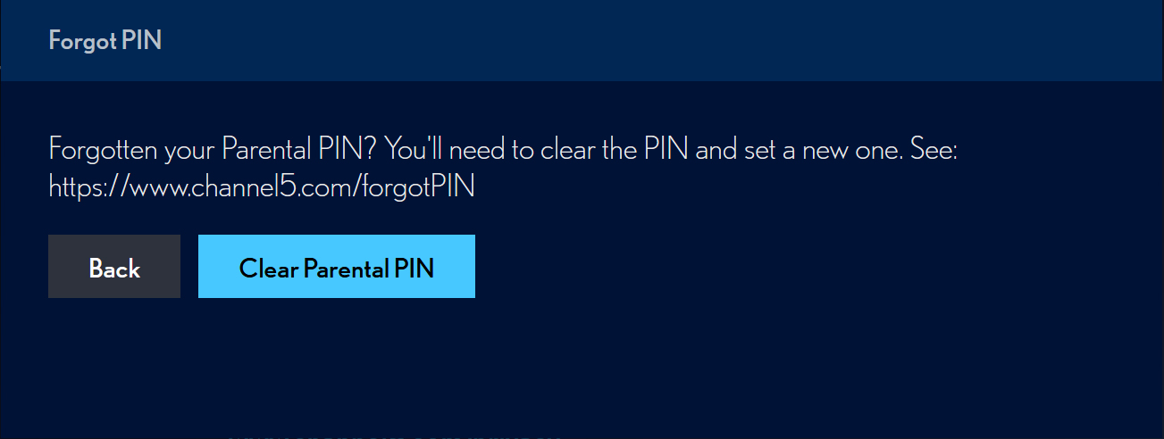 I've forgotten my 5 PIN – Help centre